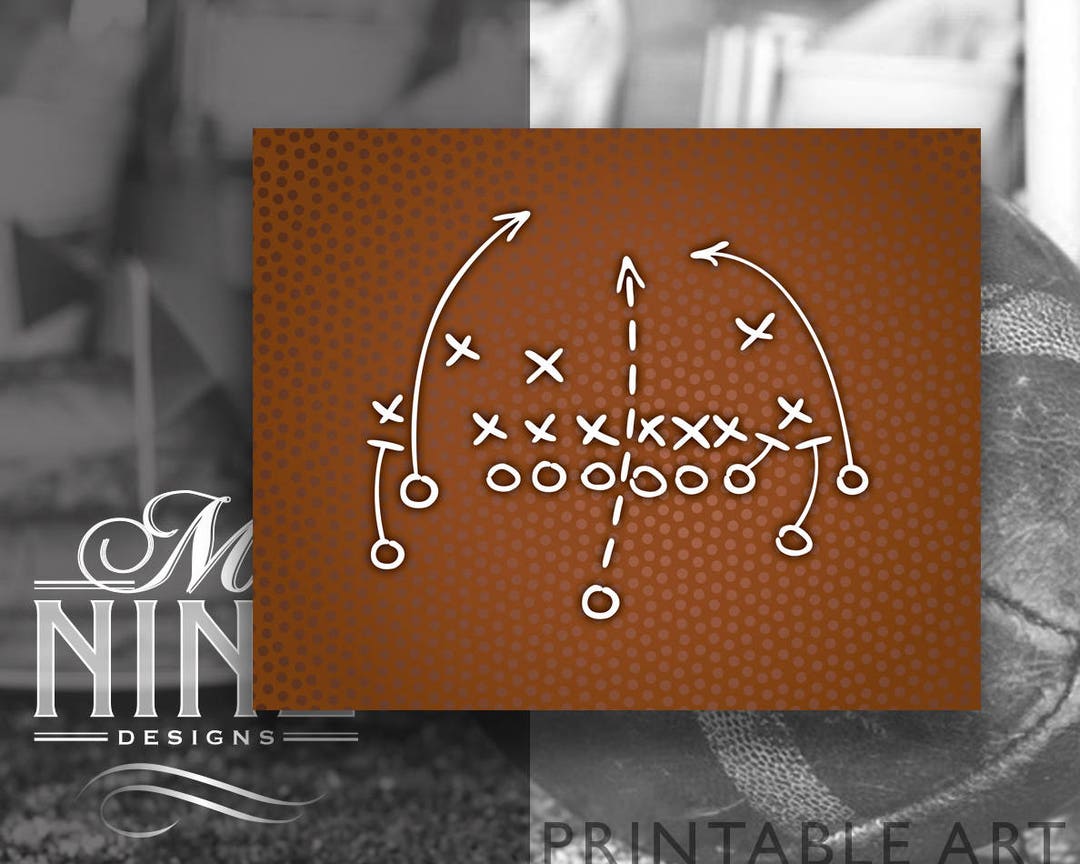 Football Wall Art Printables | Football Playbook Printable | Football ...