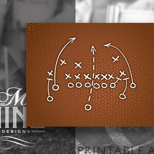 Football Wall Art Printables | Football Playbook Printable | Football ...