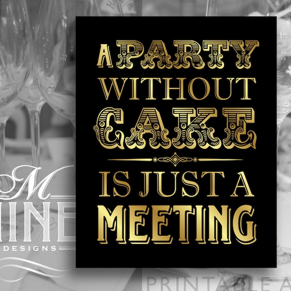 A Party Without Cake - Etsy