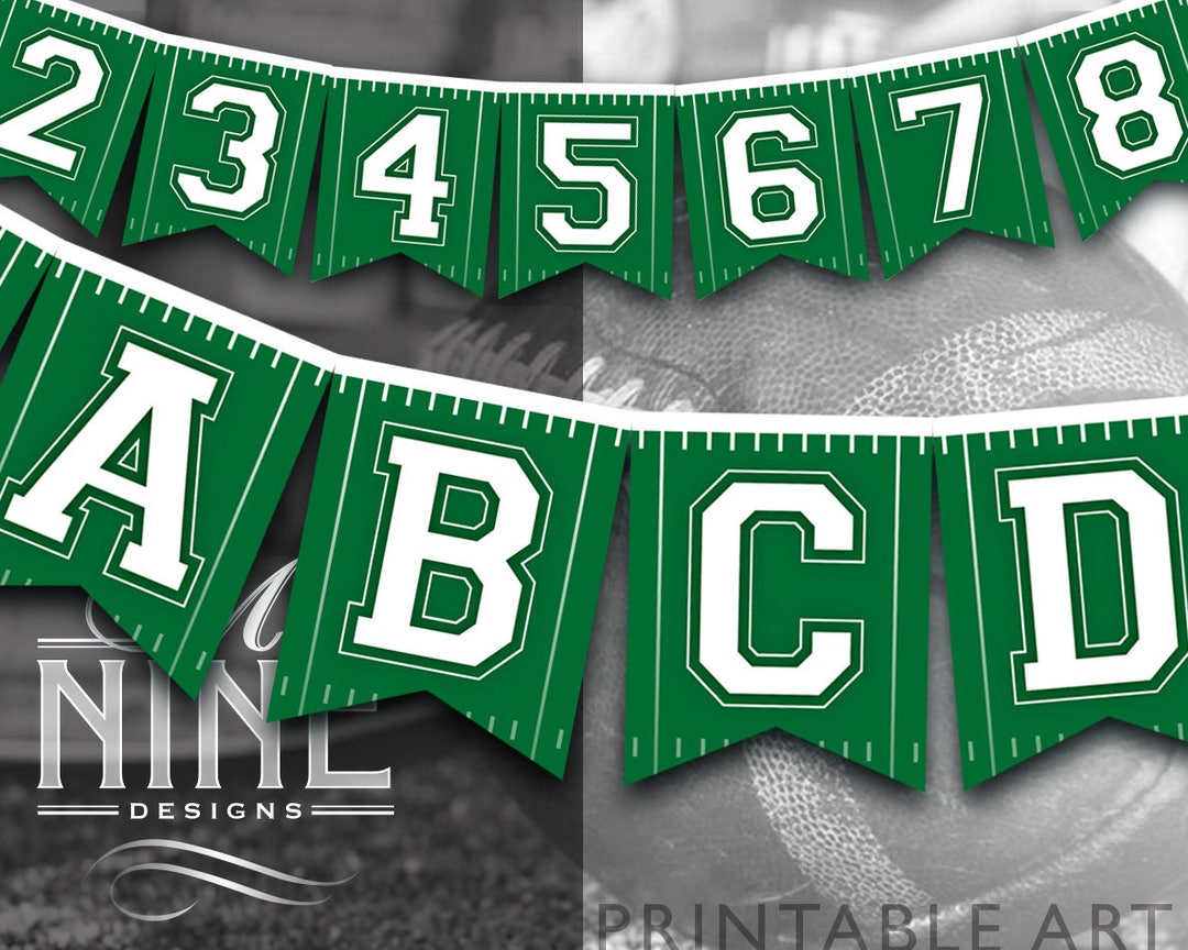 Football Party Banner Printables | Football Banner Downloads | Sports ...