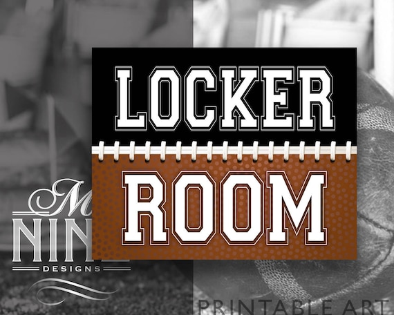 Football Party Sign Printables LOCKER ROOM Sign Digital | Etsy