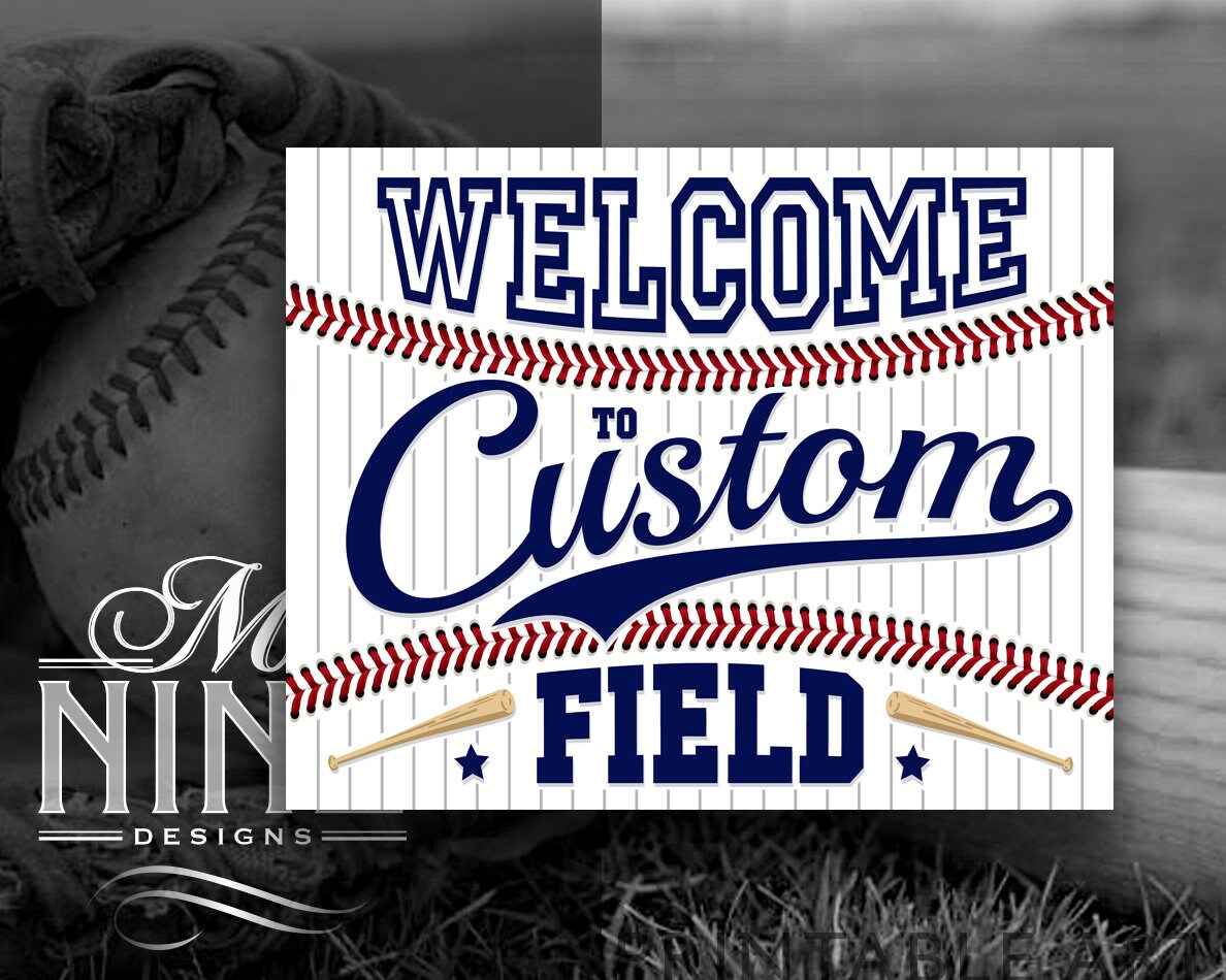 Custom Baseball Sign Decor Custom Baseball Field Sign | Etsy