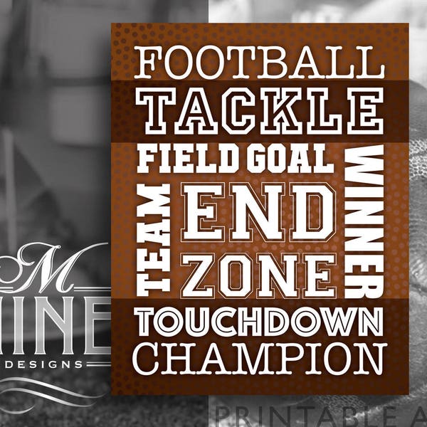 Football Words - Etsy