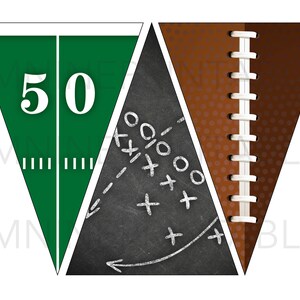 Football Pennant Banner Printables | Football Party Banner Downloads ...