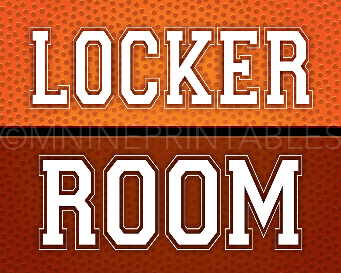 Basketball Party Sign Printables LOCKER ROOM Sign Digital - Etsy