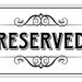 Party Printable "reserved" Sign Vintage Party Signs, Gatsby Party ...