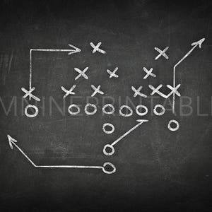 Chalk Football Party Printables | Chalk Football Playbook Printable ...