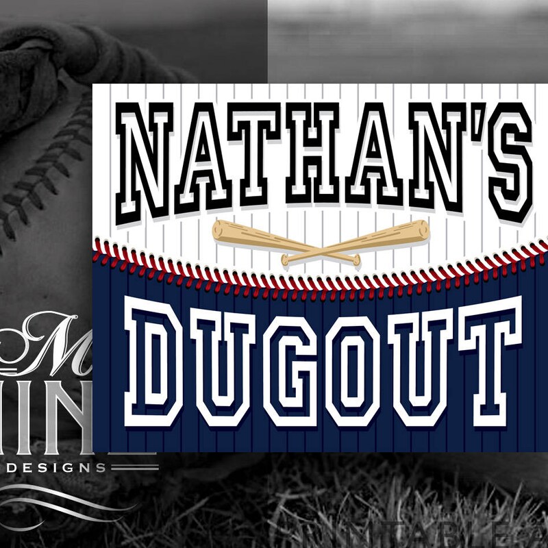 Baseball Dugout Sign - Etsy