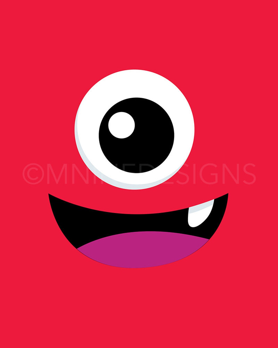 Set of 4 MONSTER Face Printables Frame Art Printable Wall Art - Etsy