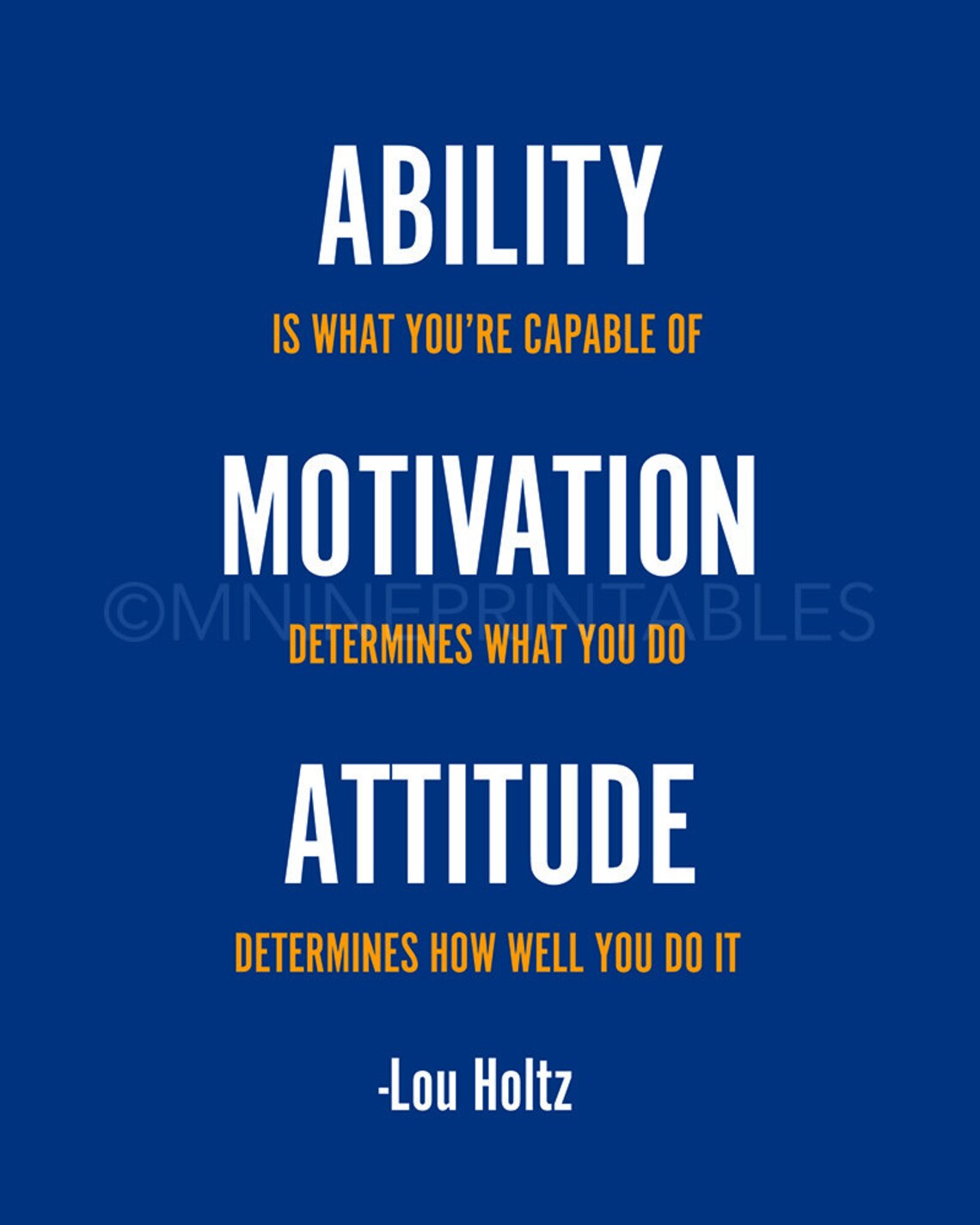 Ability Motivation Attitude Printable Quote Motivational - Etsy