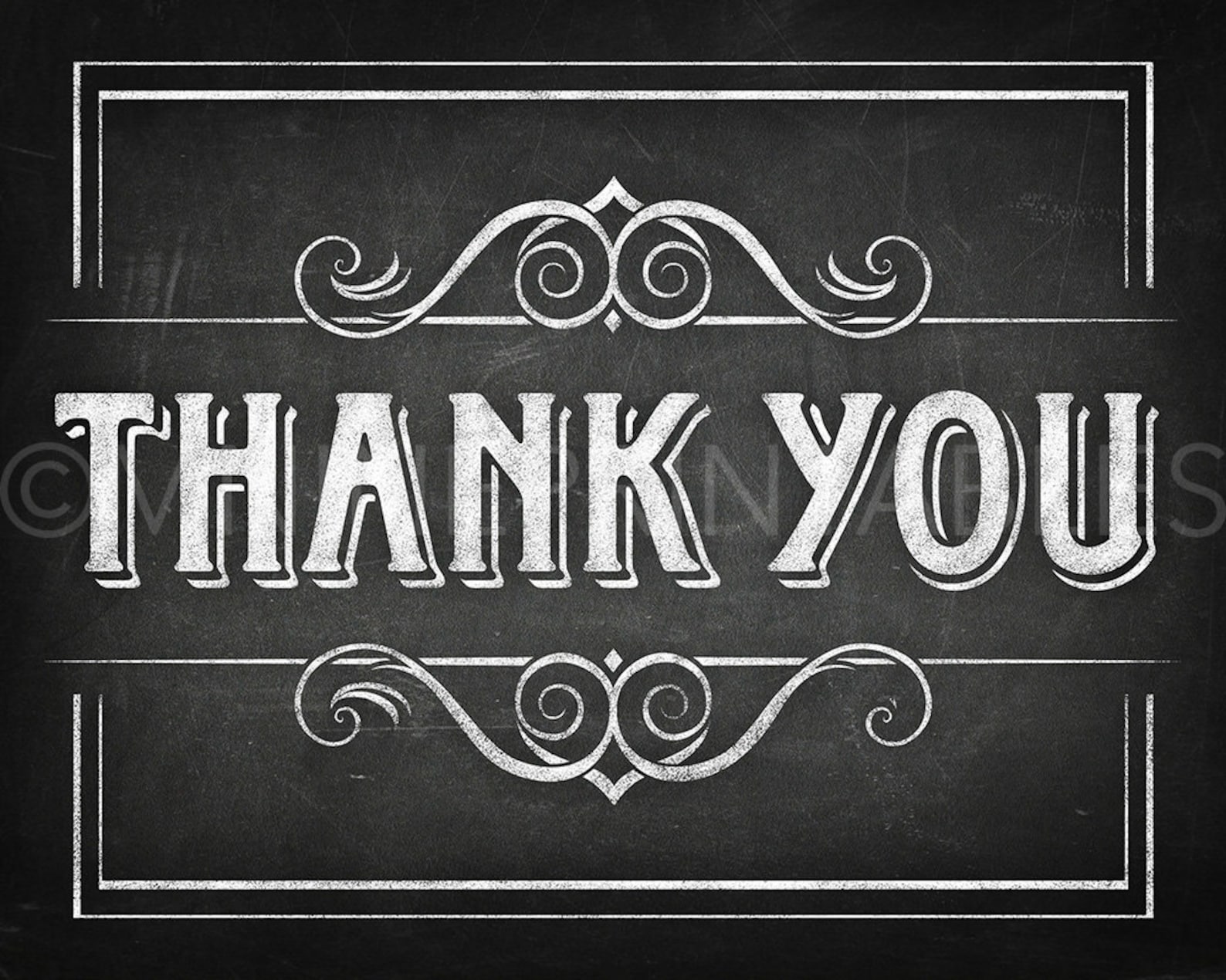 Chalkboard Printable / THANK YOU / Sign Download Thank You - Etsy
