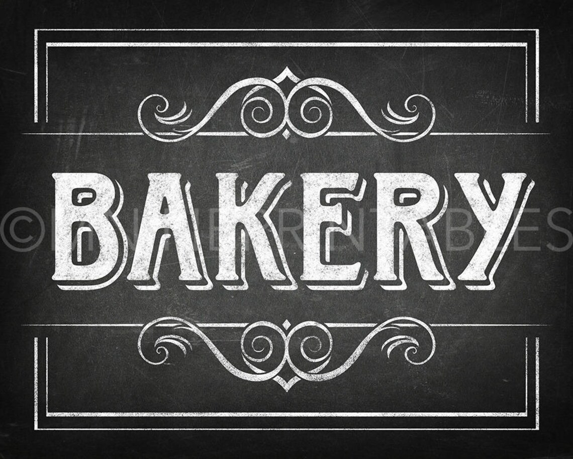 Chalkboard Party Printables / BAKERY / Sign Downloads - Etsy