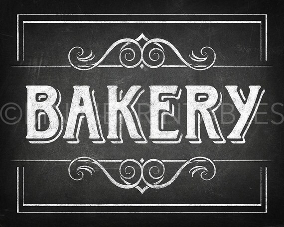 Bakers Sign Printable Custom Bakery Signs Etsy