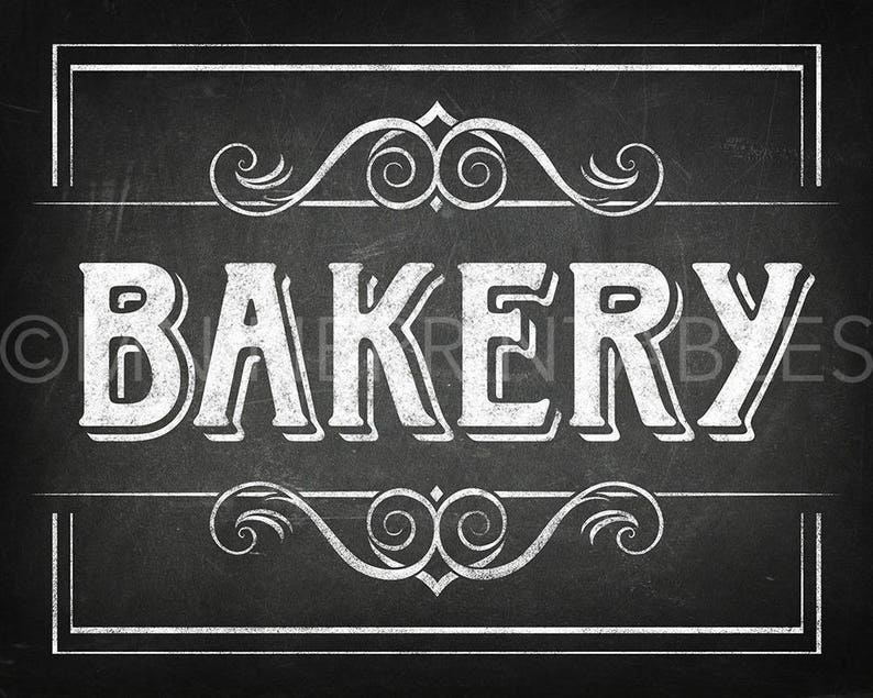 Chalkboard Party Printables / BAKERY / Sign Downloads - Etsy
