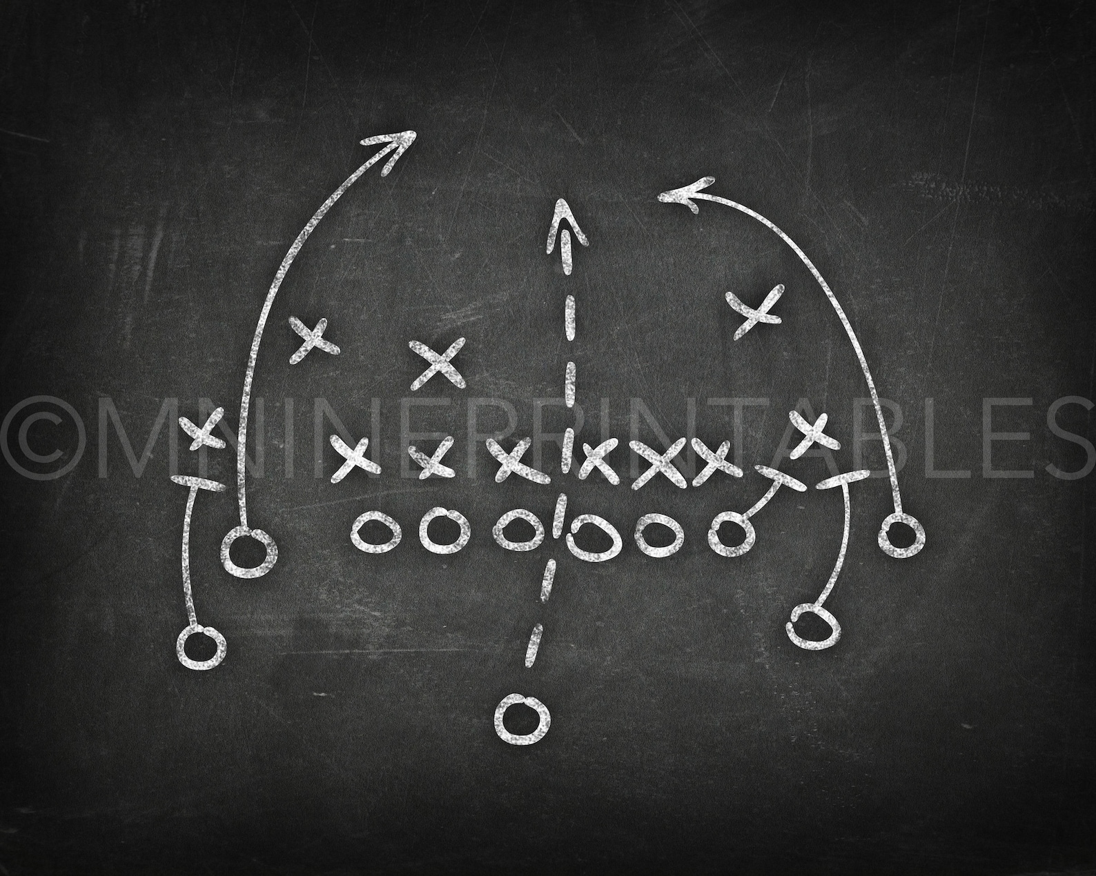 Chalkboard Football Party Printables Chalk Football Playbook - Etsy