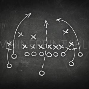 Chalkboard Football Party Printables | Chalk Football Playbook ...