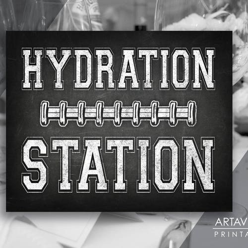 Chalk Football Party Sign Printables READY SET EAT Digital - Etsy