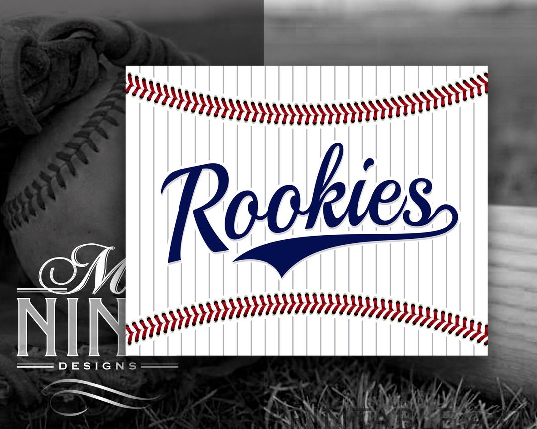 Baseball Party Sign Printable, Baseball Rookies Sign Download, Sports ...