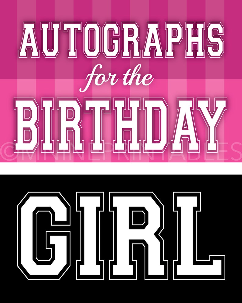 Soccer Party Sign Printables AUTOGRAPHS for the BIRTHDAY - Etsy