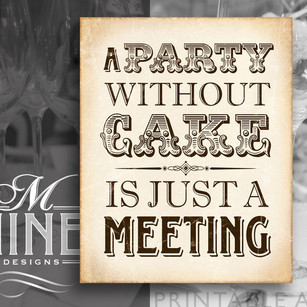 A Party Without Cake - Etsy