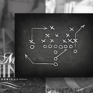 Chalk Football Party Printables | Chalk Football Playbook Printable ...