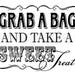 Printable Party Signs / GRAB A BAG and Take A Sweet Treat Sign / Party ...