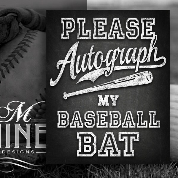 Please Sign My Bat - Etsy
