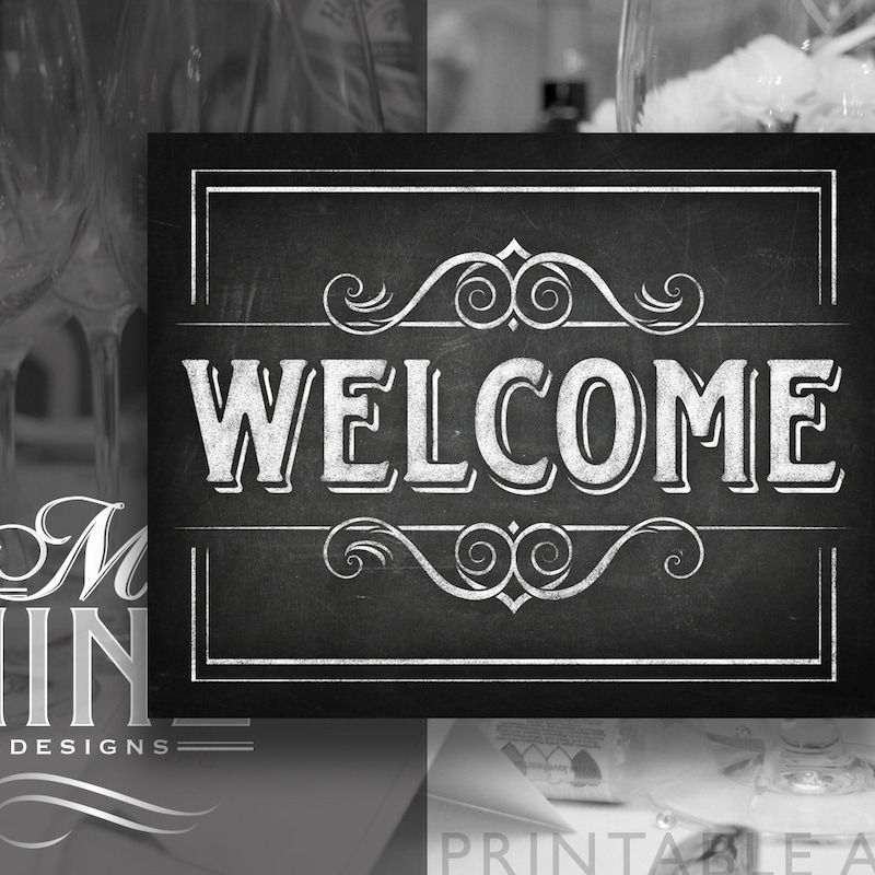 Chalkboard Welcome - Etsy