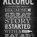 Chalkboard Printable Art, Alcohol Salad Quote, Printable Sign Download ...