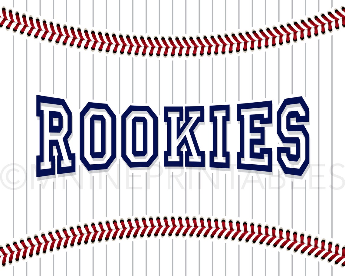 Baseball Party Sign Printables Baseball ROOKIES Sign - Etsy