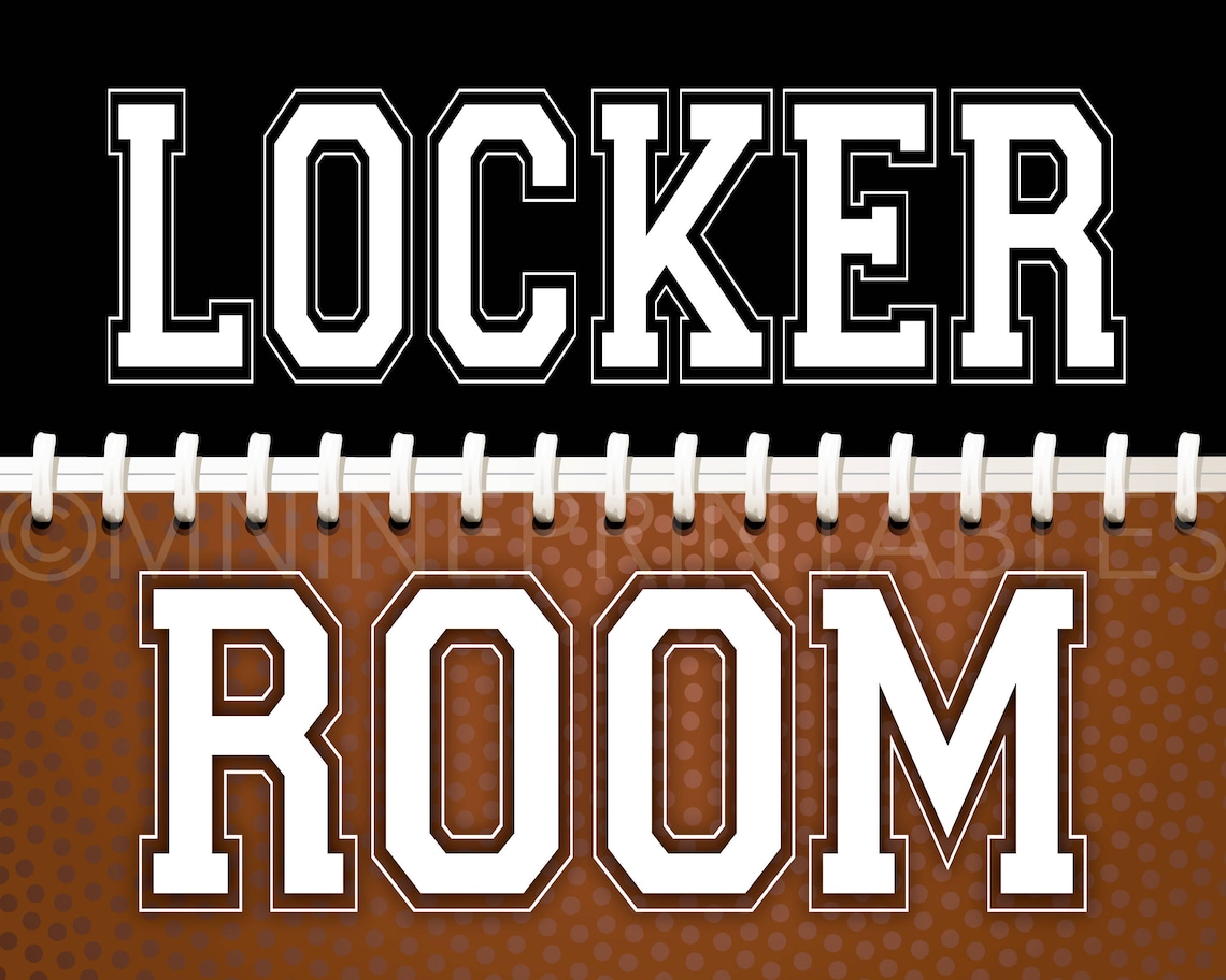 Football Party Sign Printables LOCKER ROOM Sign Digital | Etsy