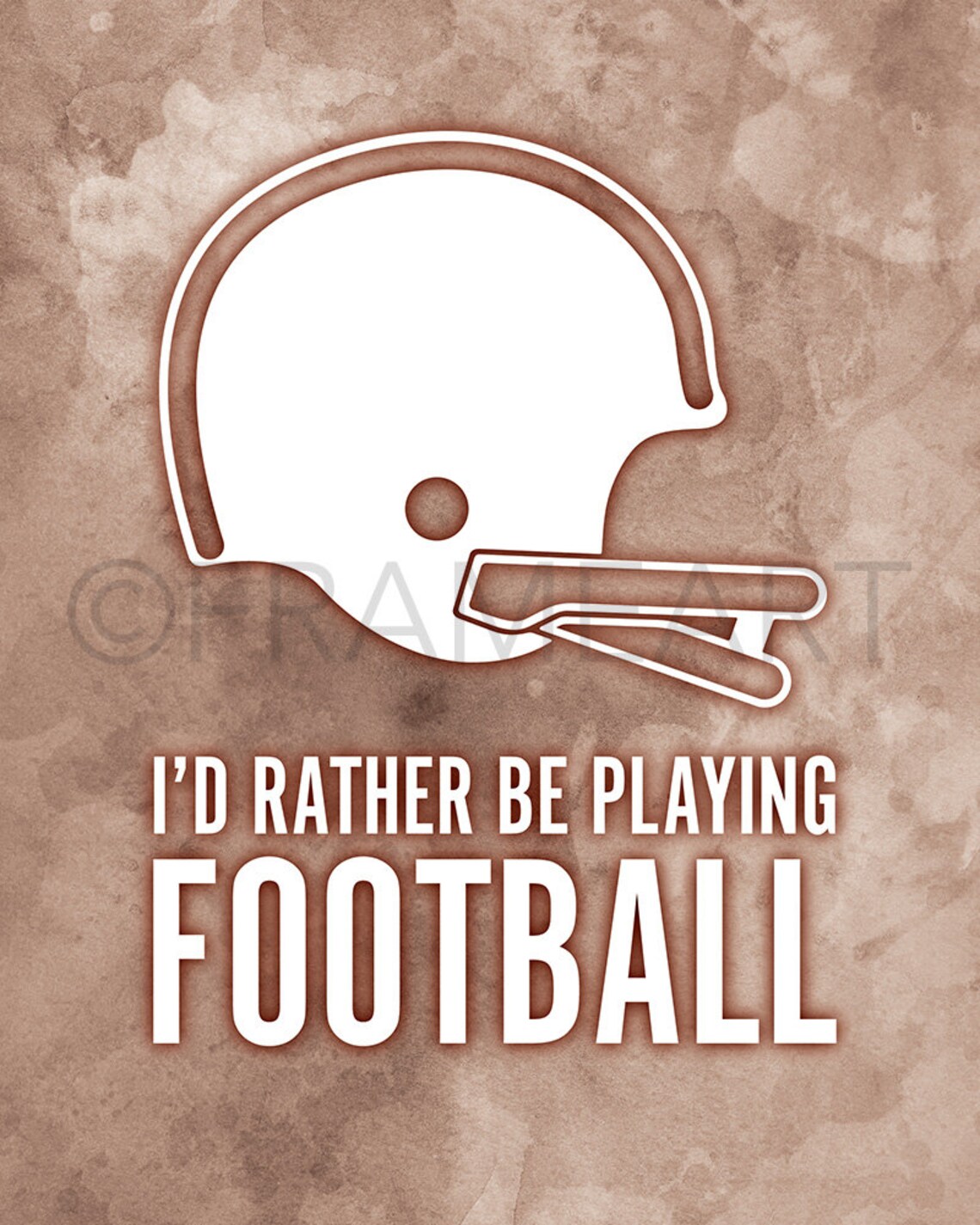 Vintage Sports Printable Frame Art i'd Rather Be - Etsy