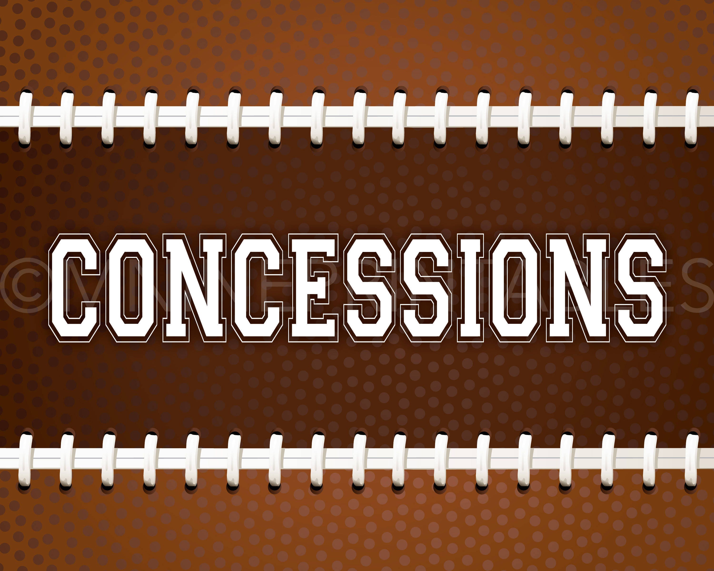 Football Party Sign Printables CONCESSIONS Sign Digital | Etsy