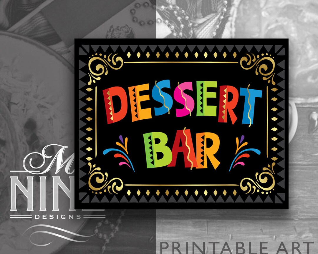 Fiesta Party Sign Printables | DESSERT BAR Sign Downloads | Digital ...