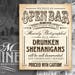 Open Bar Sign Printables OPEN BAR Drunk Shenanigans Sign | Etsy