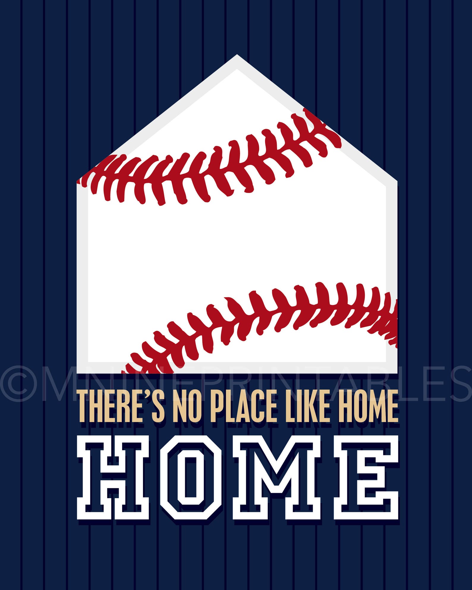 Baseball Party No Pace Like Home Sign Printables Digital | Etsy