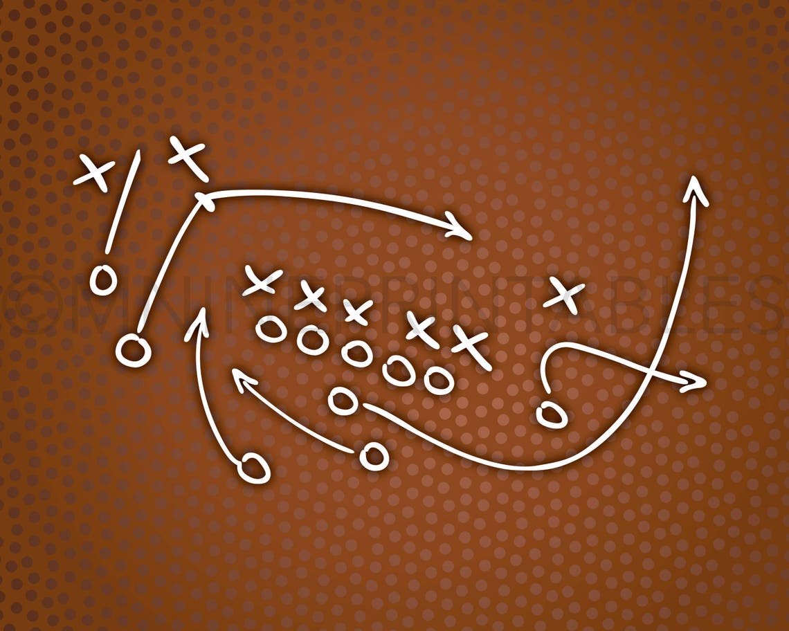 Football Wall Art Printables Football Playbook Printable | Etsy