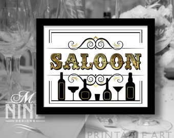 Saloon Sign Printable - Etsy