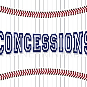 Baseball Concessions Table Sign Printable, Baseball Party Sign ...