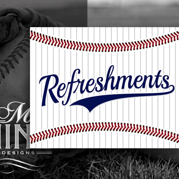 Refreshments Sign - Etsy