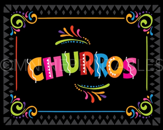 Party Downloads Gold Fiesta Party Food Signs JPEG PDF FCW62 Cinco de ...