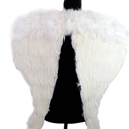 White Turkey and Goose Feather Black Angel Wings Costume - Etsy