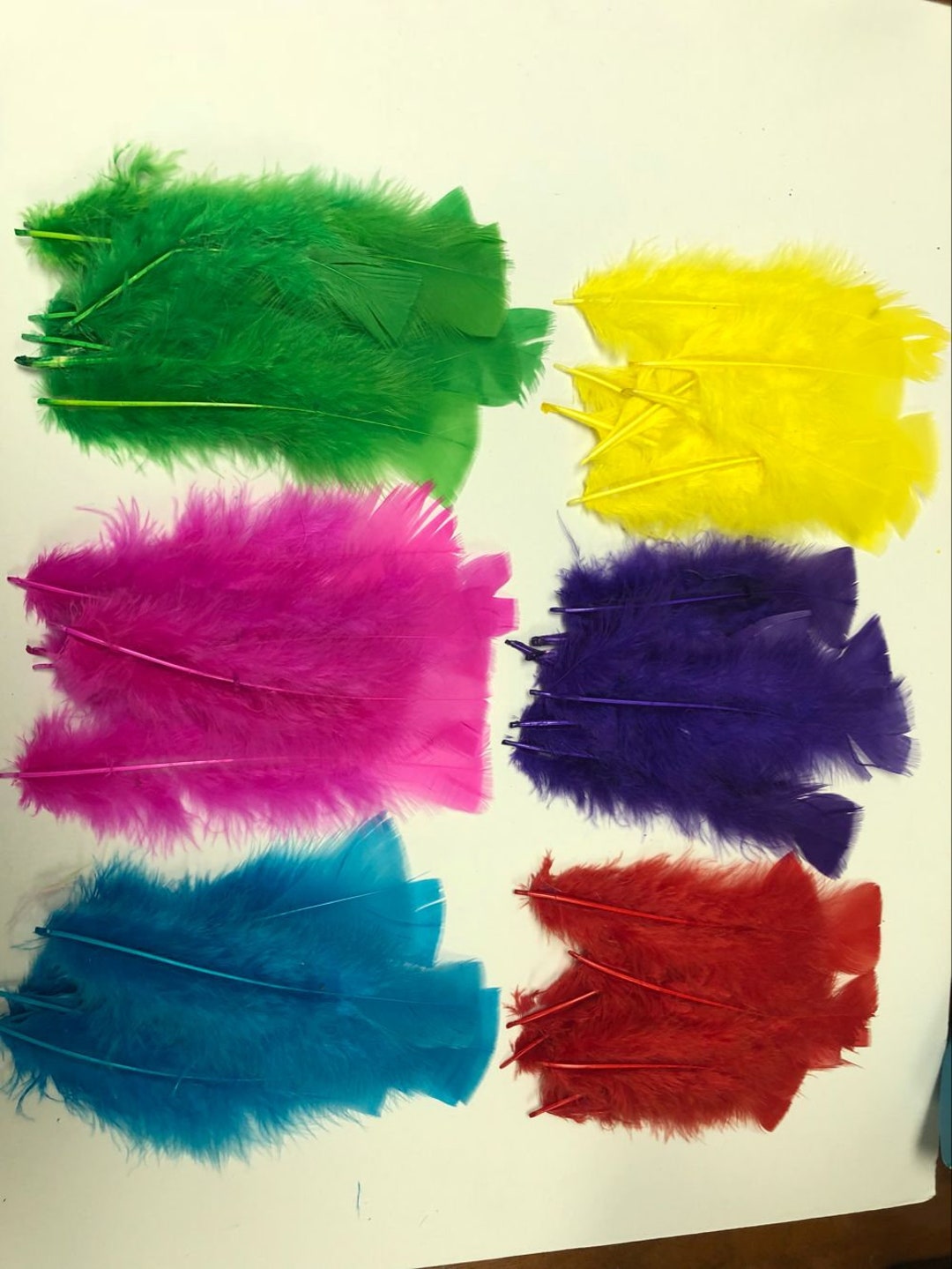 Turkey Feather 5''7'' Five Color Mix Packs Decor Feathers,colorful ...