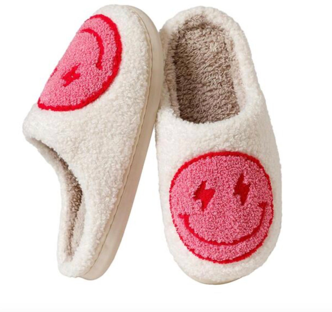 Lightning Smiley Slippers - Etsy