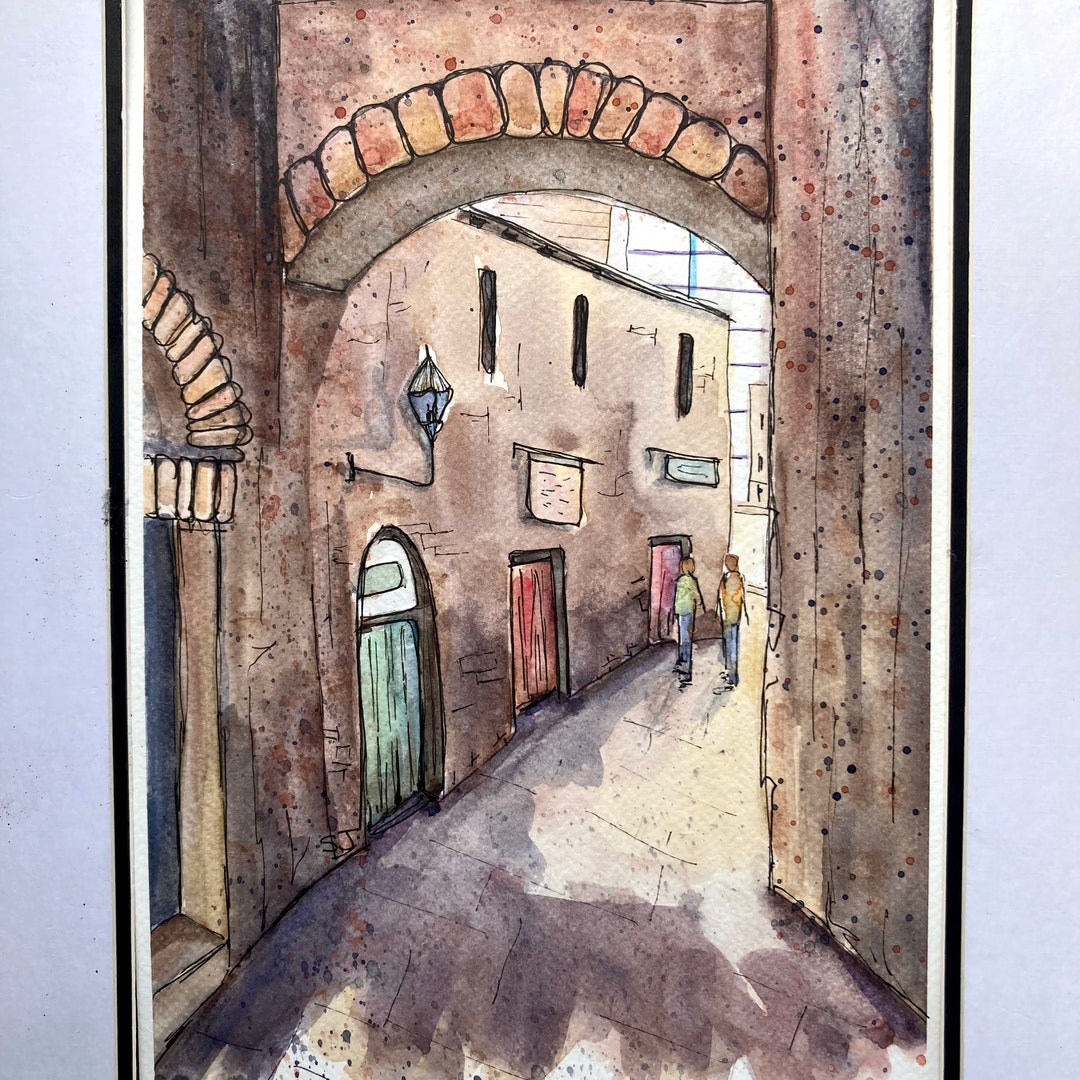 Watercolour Original Painting of Dublin, Ireland, Urban Sketching ...