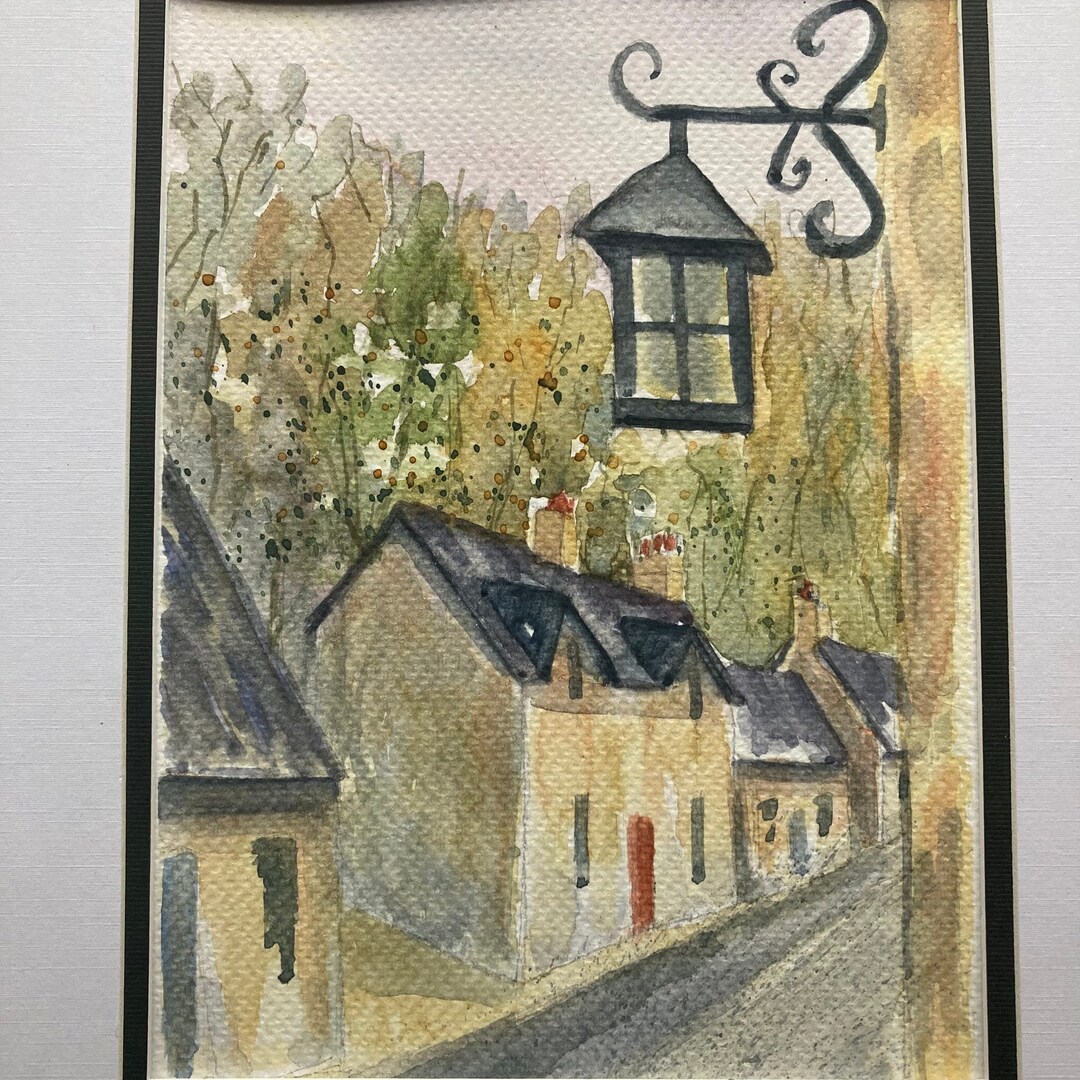 Original Watercolour of Castle Combe. Landscape Painting of English ...