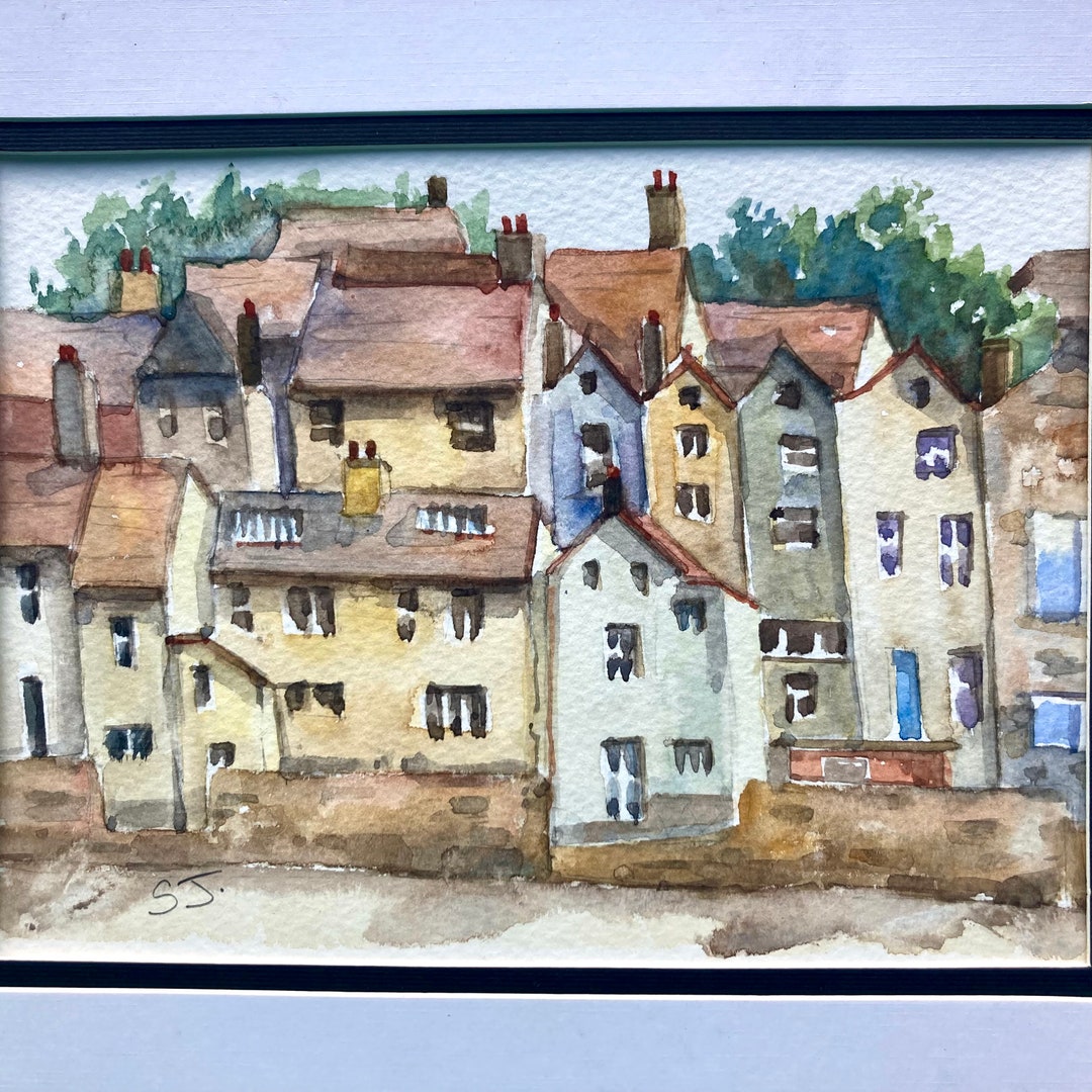 Watercolour Painting of Whitby, House Portrait, Original Art of Whitby ...