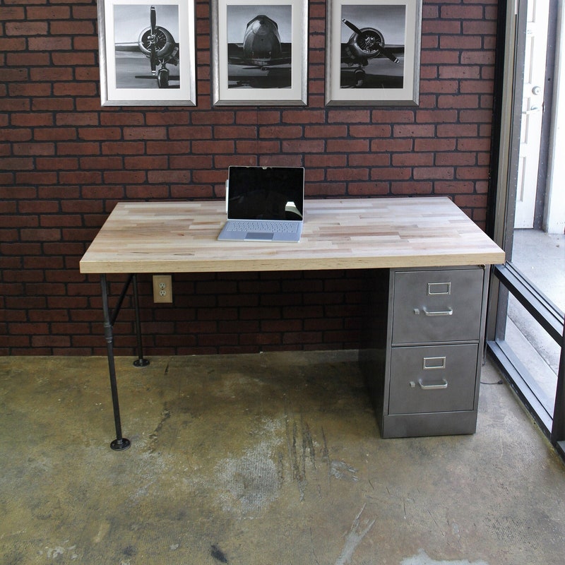 Steel Pipe Desk - Etsy