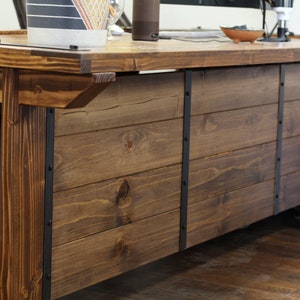 Modesty Panel for Our Desks - Solid Wood Rustic / Industrial / Urban ...