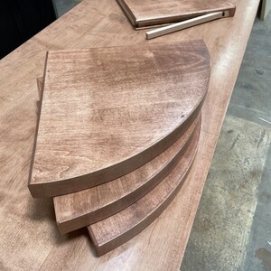 Floating Rounded Corner Shelf Solid Wood / Wall Decor / Shelving ...